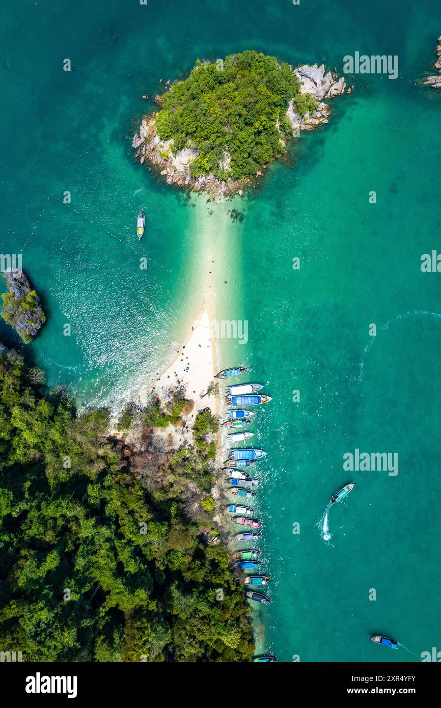 Aerial view of Koh Pakbia or Phak Bia island in Krabi, Thailand Stock ...