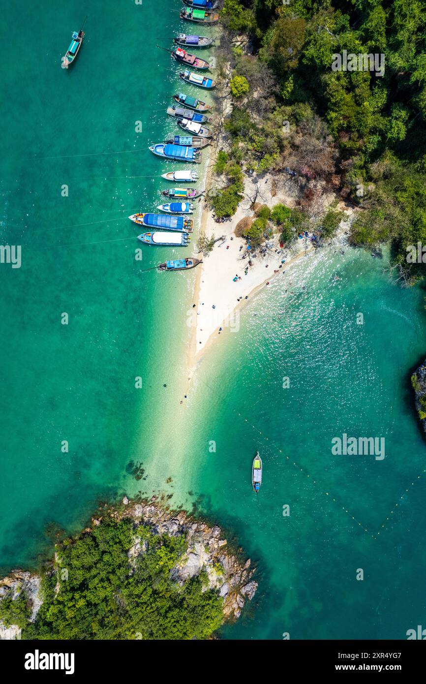 Aerial view of Koh Pakbia or Phak Bia island in Krabi, Thailand Stock ...