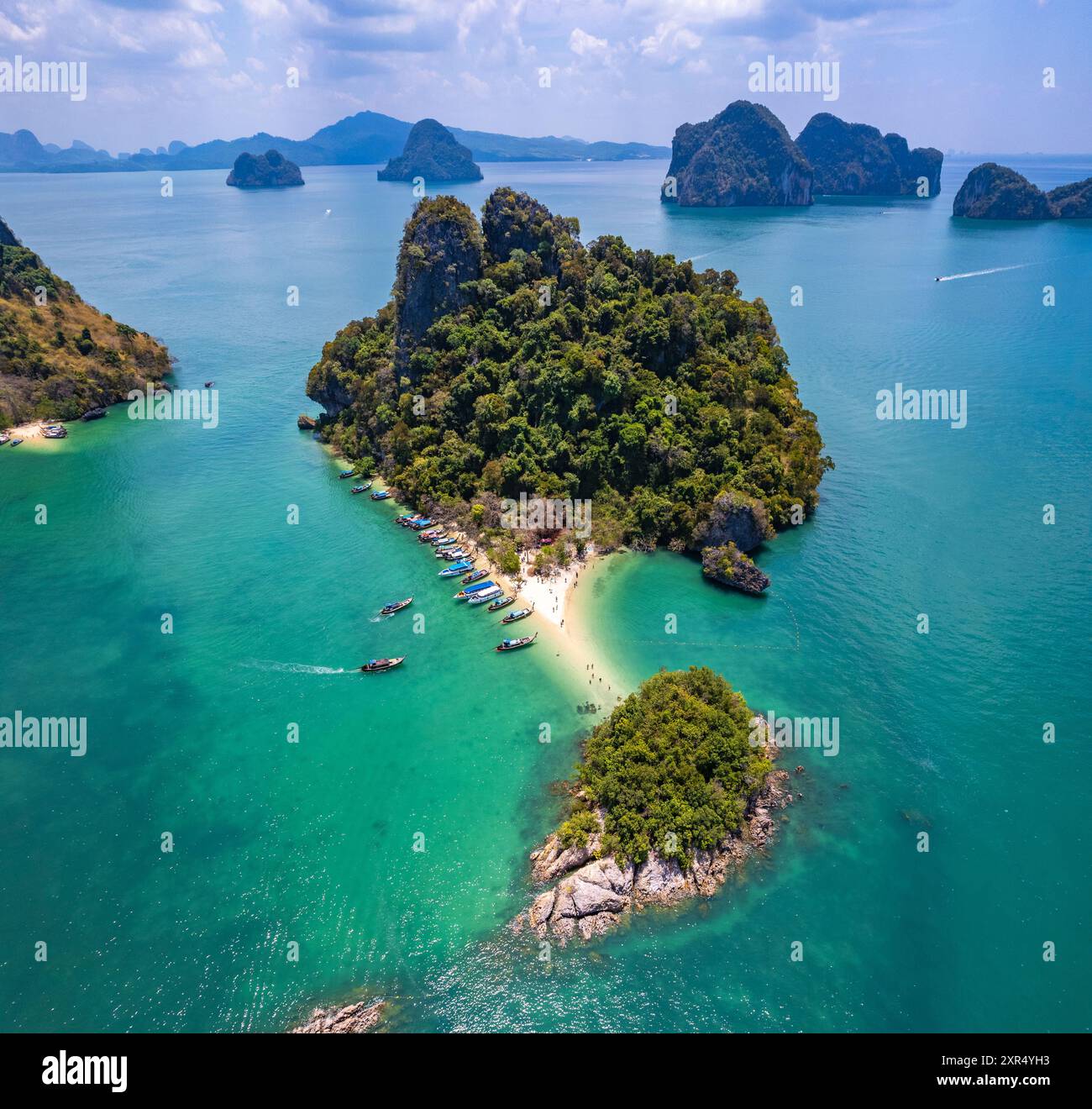 Aerial view of Koh Pakbia or Phak Bia island in Krabi, Thailand Stock ...