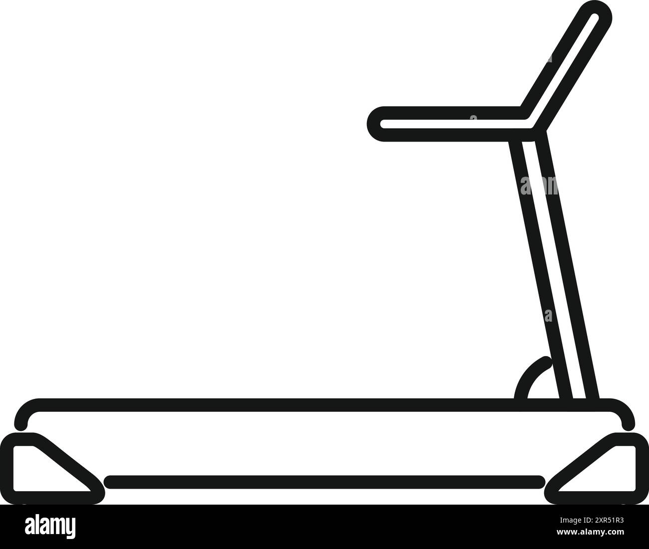 Simple line icon of a treadmill, perfect for representing exercise and ...