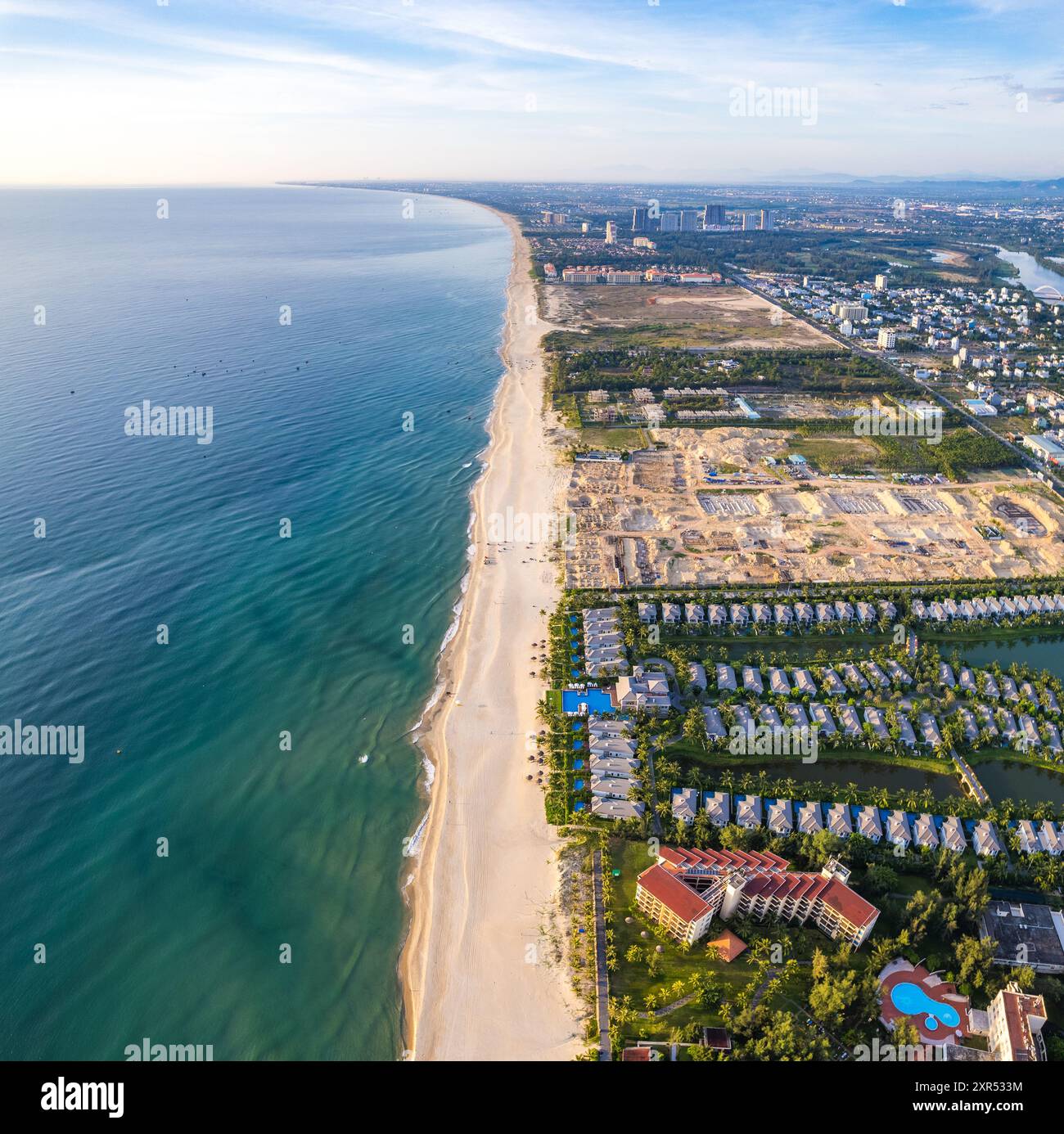 Aerial view of Non Nuoc Beach in Da Nang, Vietnam Stock Photo - Alamy