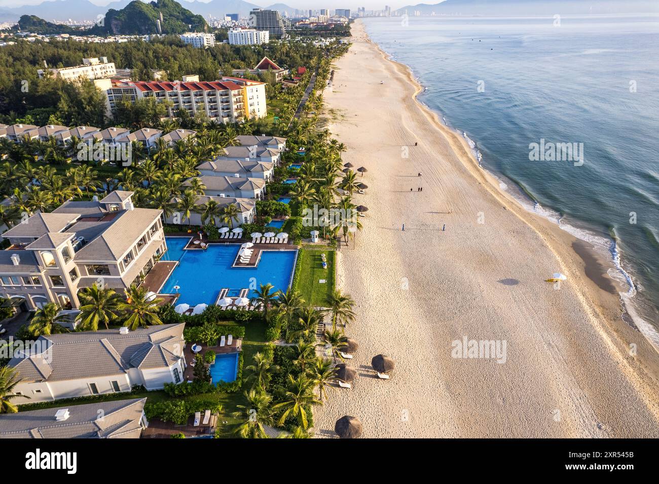 Aerial view of Non Nuoc Beach in Da Nang, Vietnam Stock Photo - Alamy