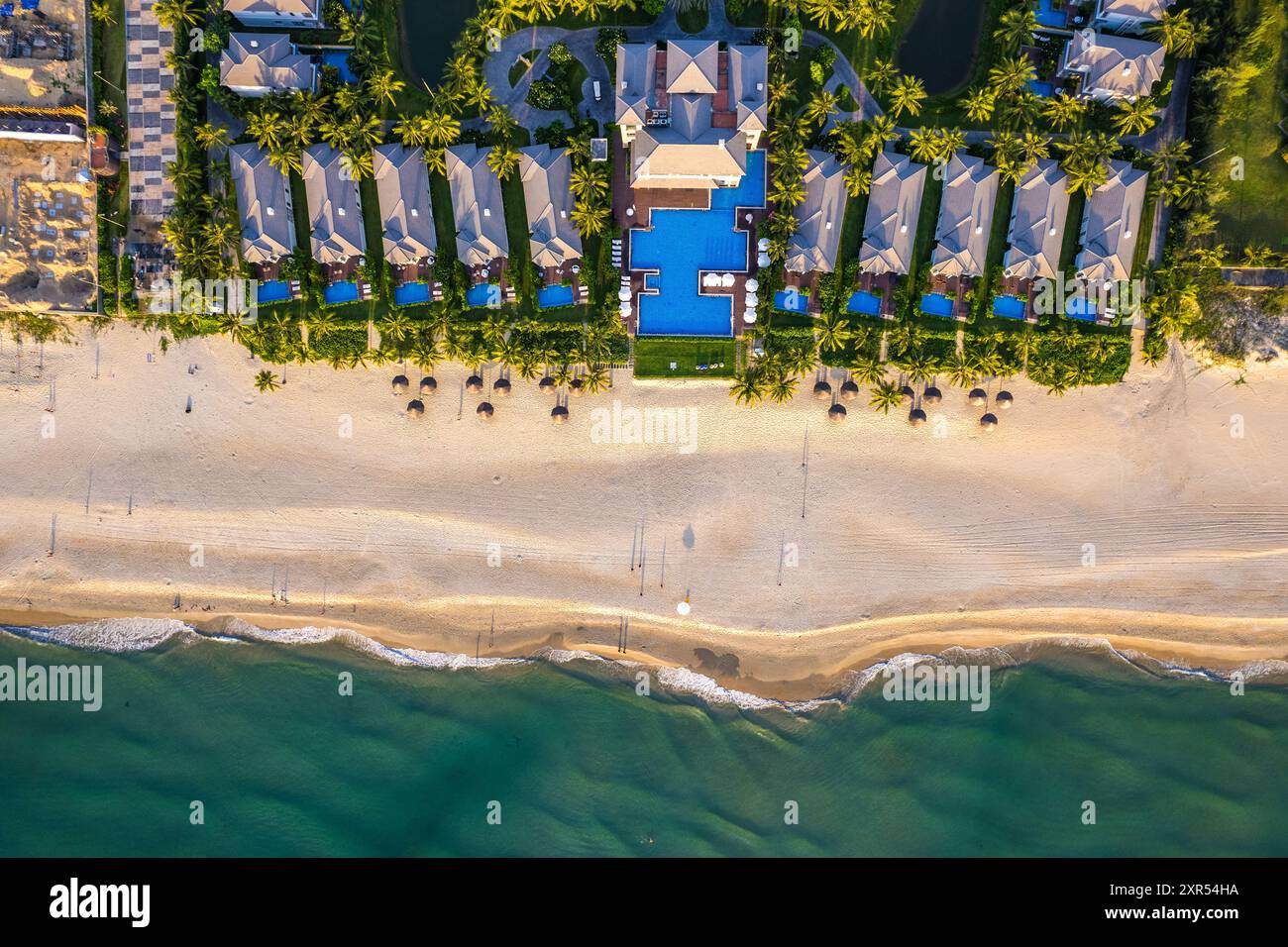 Aerial view of Non Nuoc Beach in Da Nang, Vietnam Stock Photo - Alamy