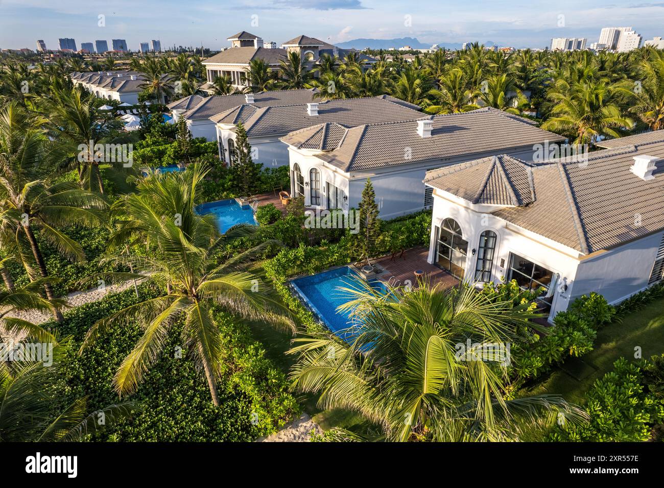 Aerial view of Non Nuoc Beach in Da Nang, Vietnam Stock Photo - Alamy