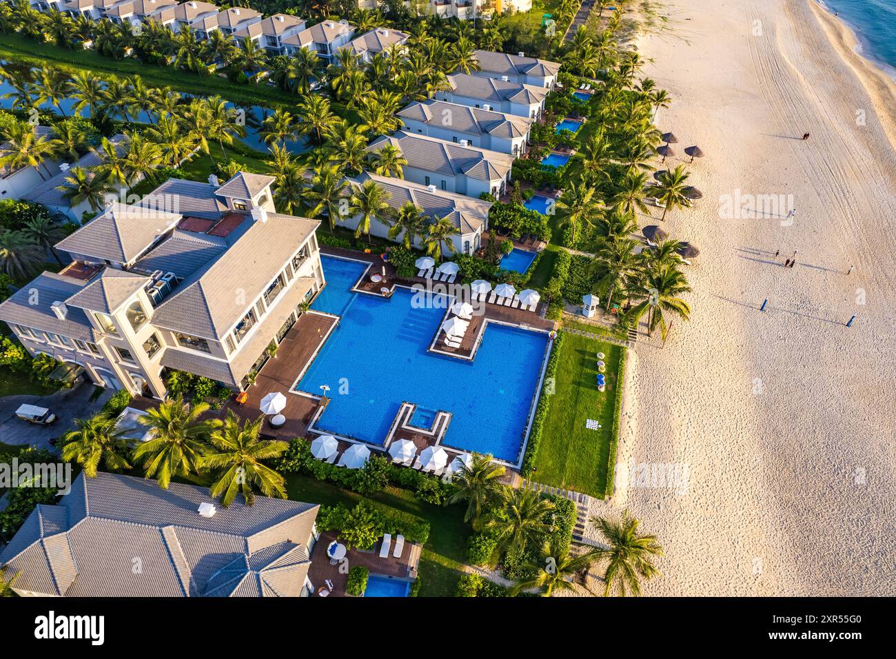 Aerial view of Non Nuoc Beach in Da Nang, Vietnam Stock Photo - Alamy