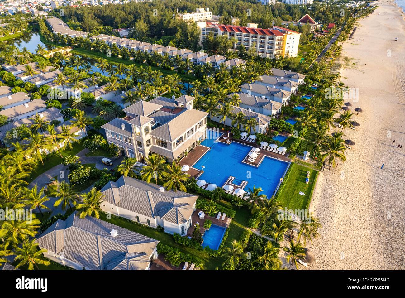 Aerial view of Non Nuoc Beach in Da Nang, Vietnam Stock Photo - Alamy