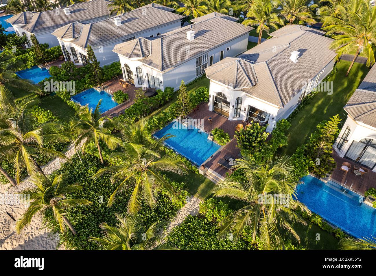 Aerial view of Non Nuoc Beach in Da Nang, Vietnam Stock Photo - Alamy