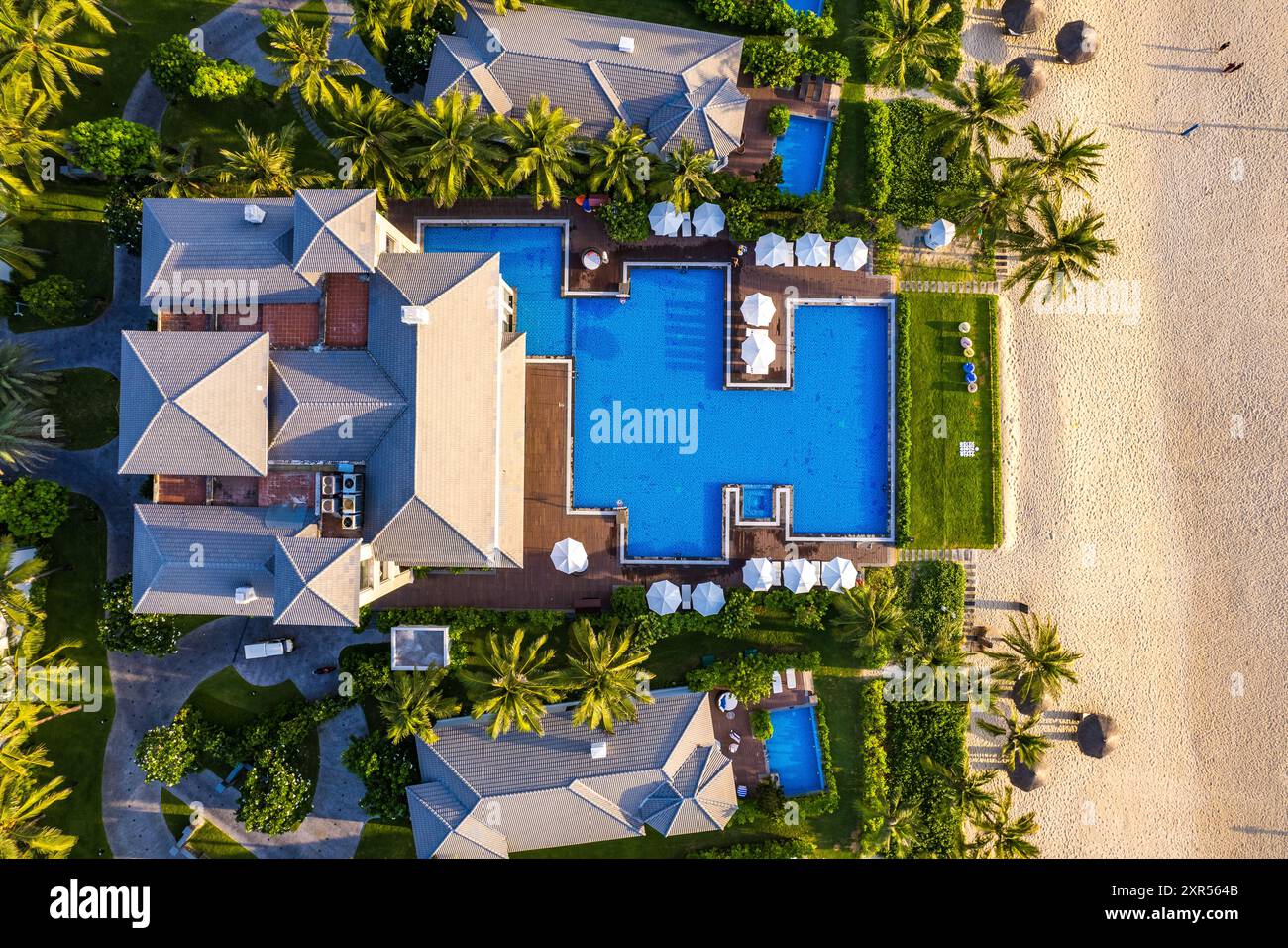 Aerial view of Non Nuoc Beach in Da Nang, Vietnam Stock Photo - Alamy