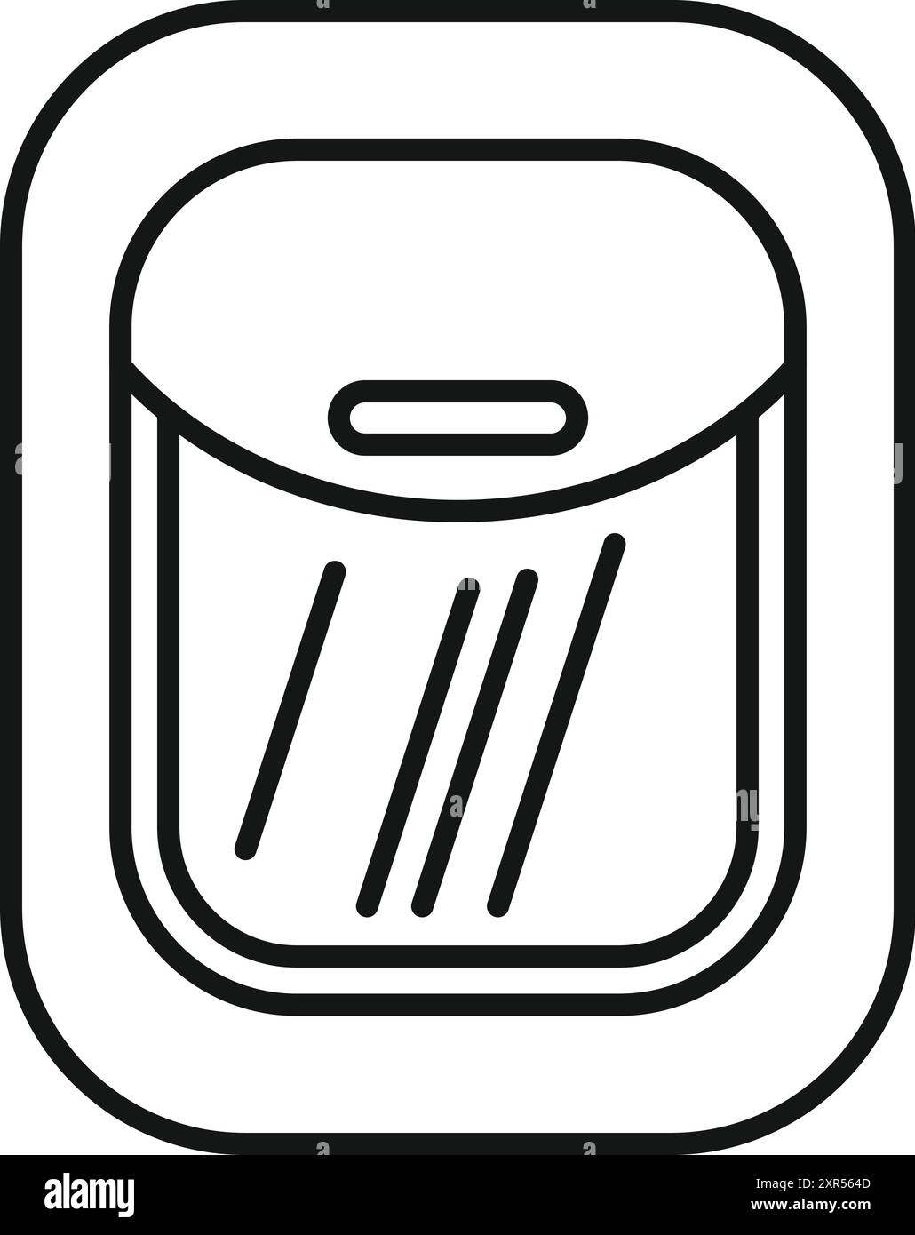 Simple line drawing of an airplane window showing condensation effect ...