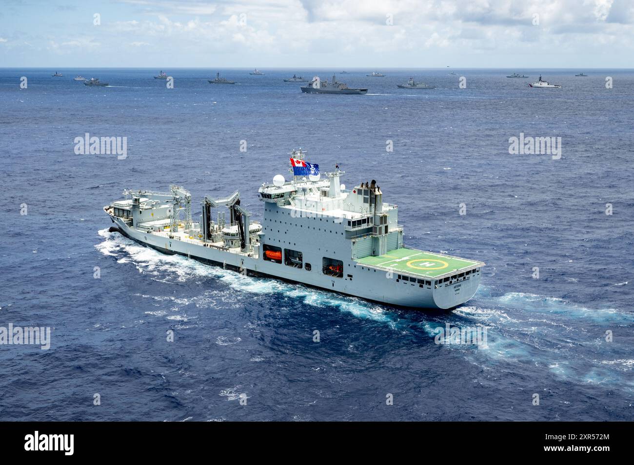 Royal Canadian Navy replenishment oiler MV Asterix sails in formation ...