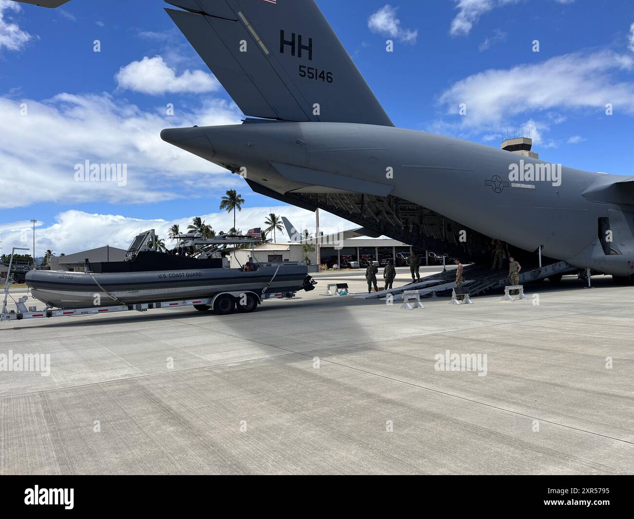 Members of Port Security Unit 311 coordinated with the 535th Airlift ...