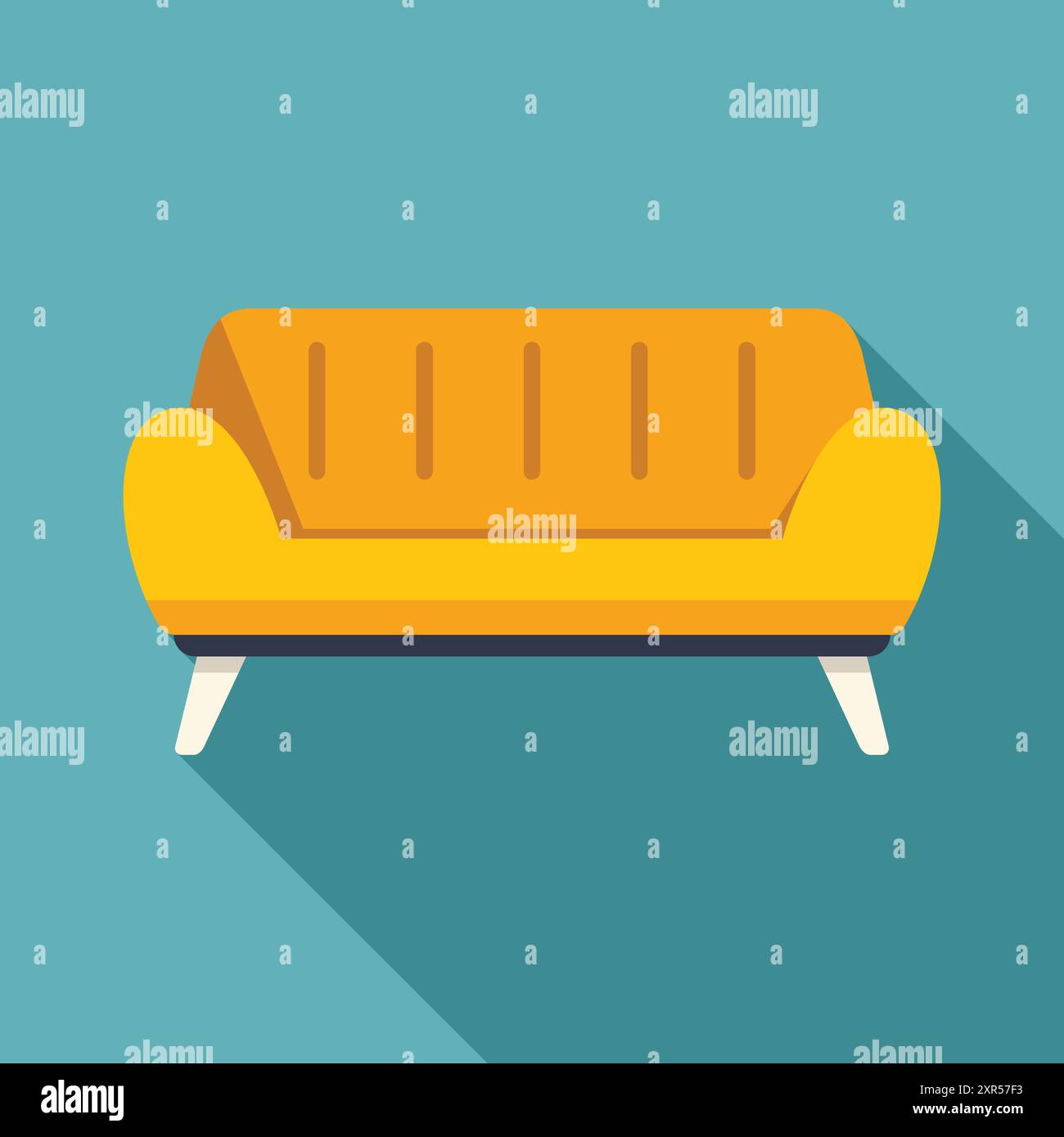 Long yellow couch Stock Vector Images - Alamy