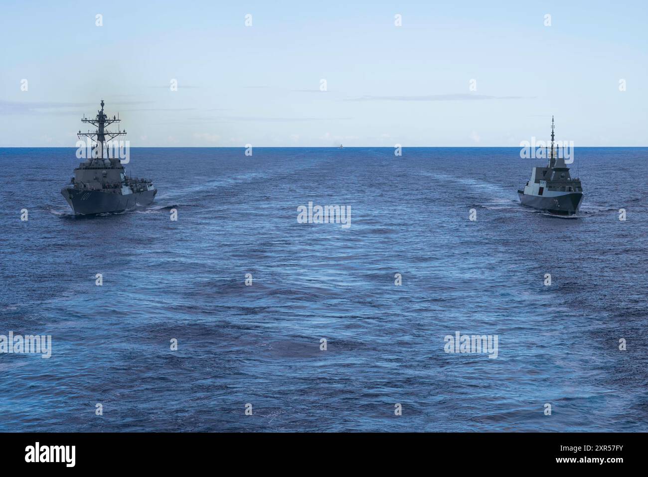 "United States Ship (USS) Gridley (101) (left) & Royal Singaporean Ship ...