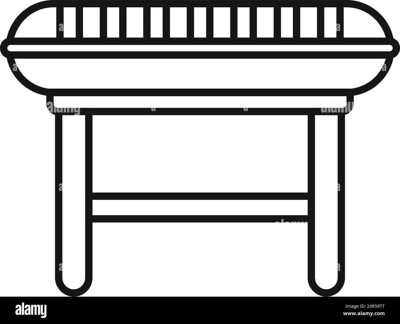 Simple line icon of a small wooden coffee table with rounded edges Stock Vector Image & Art - Alamy