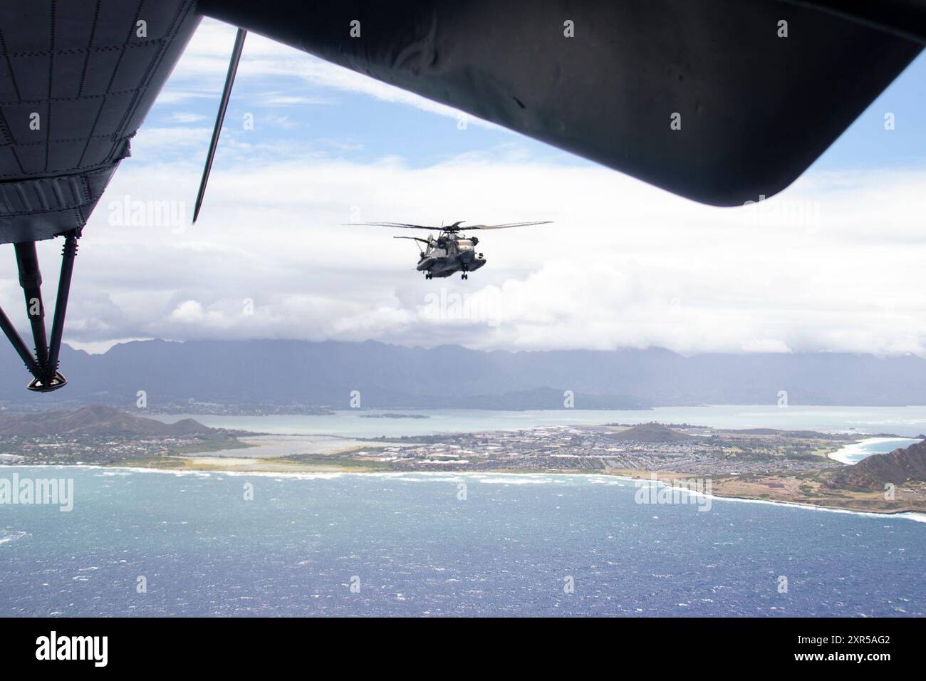 Two CH-53 Super Stallions attached to the Aviation Combat Element (ACE ...