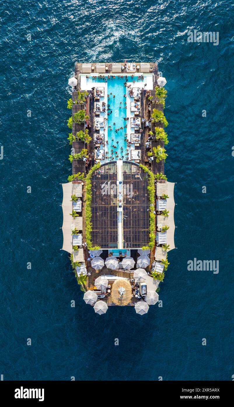 Aerial view of floating beach club in Phuket, Thailand Stock Photo - Alamy