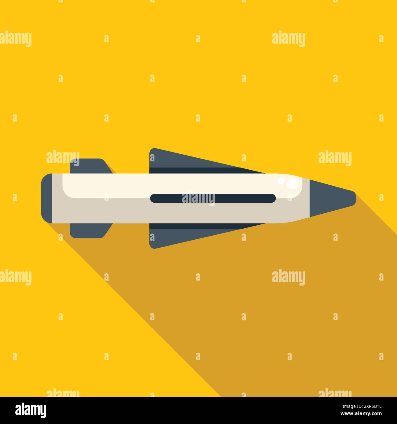 Cruise missile flying in the air, military equipment, army weapon ...