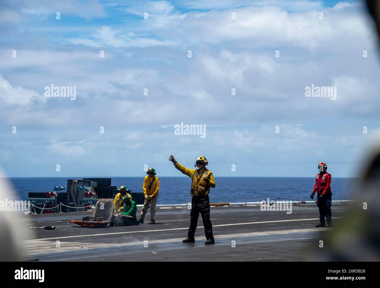 Sailors aboard Nimitz-class aircraft carrier USS Carl Vinson (CVN 70 ...