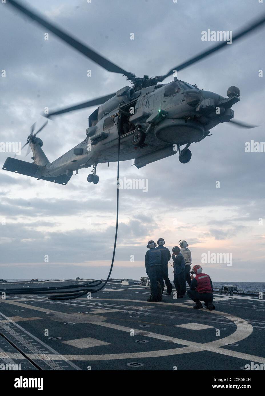 Flight Deck Crew of Arleigh Burke-class guided-missile destroyer USS ...