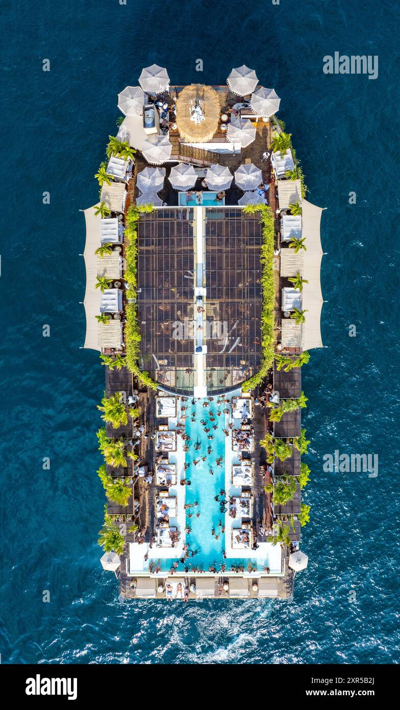Aerial view of floating beach club in Phuket, Thailand Stock Photo - Alamy