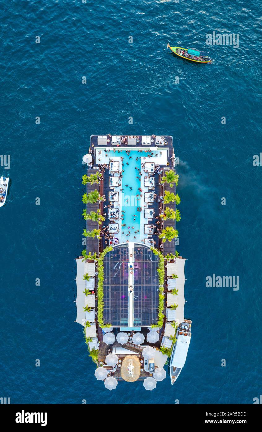 Aerial view of floating beach club in Phuket, Thailand Stock Photo - Alamy