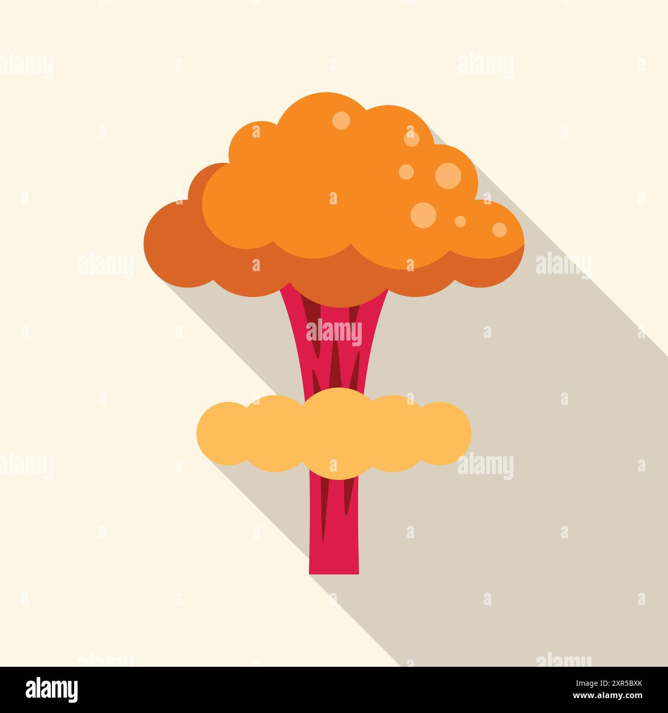 Illustration of an atomic bomb exploding, creating a mushroom cloud ...