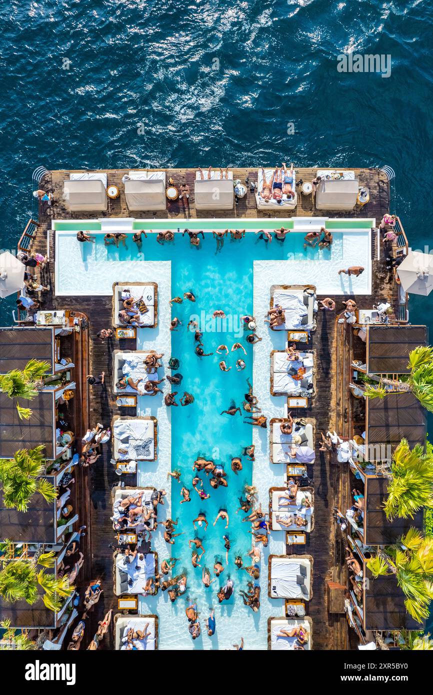 Aerial view of floating beach club in Phuket, Thailand Stock Photo - Alamy