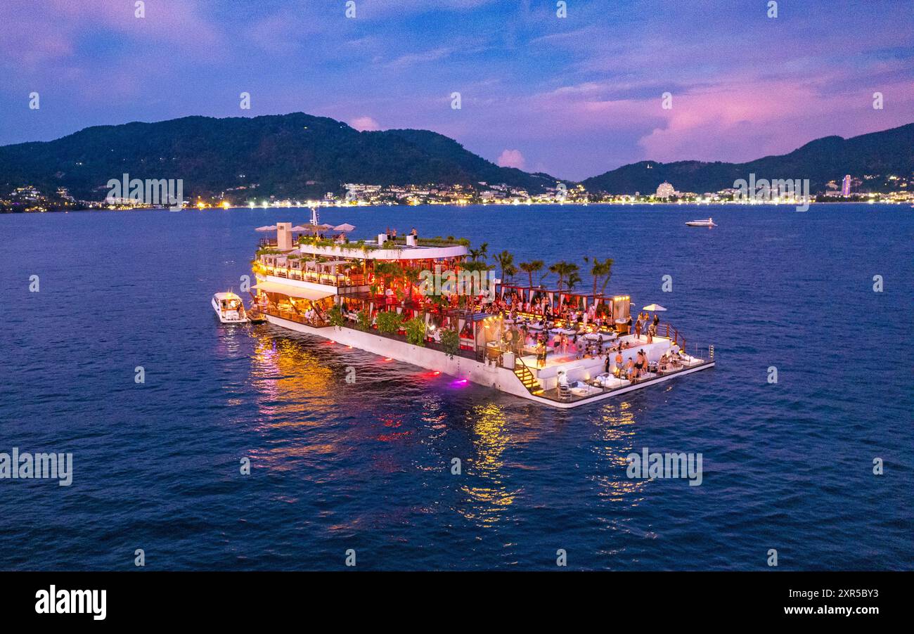 Aerial view of floating beach club in Phuket, Thailand Stock Photo - Alamy