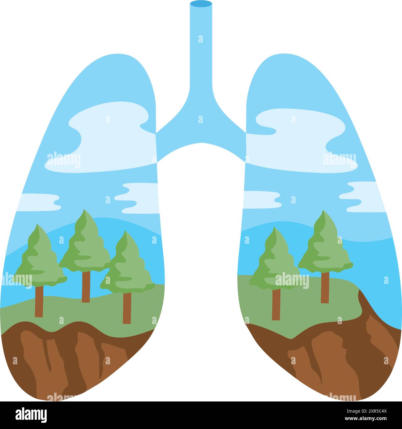 cartoon clean air lungs Stock Vector Image & Art - Alamy