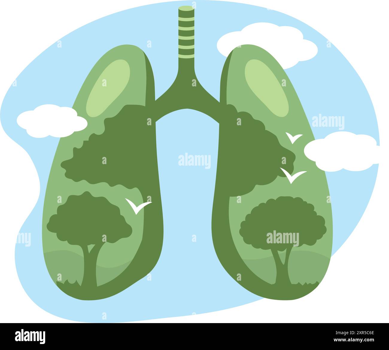 Lungs of trees Stock Vector Images - Alamy
