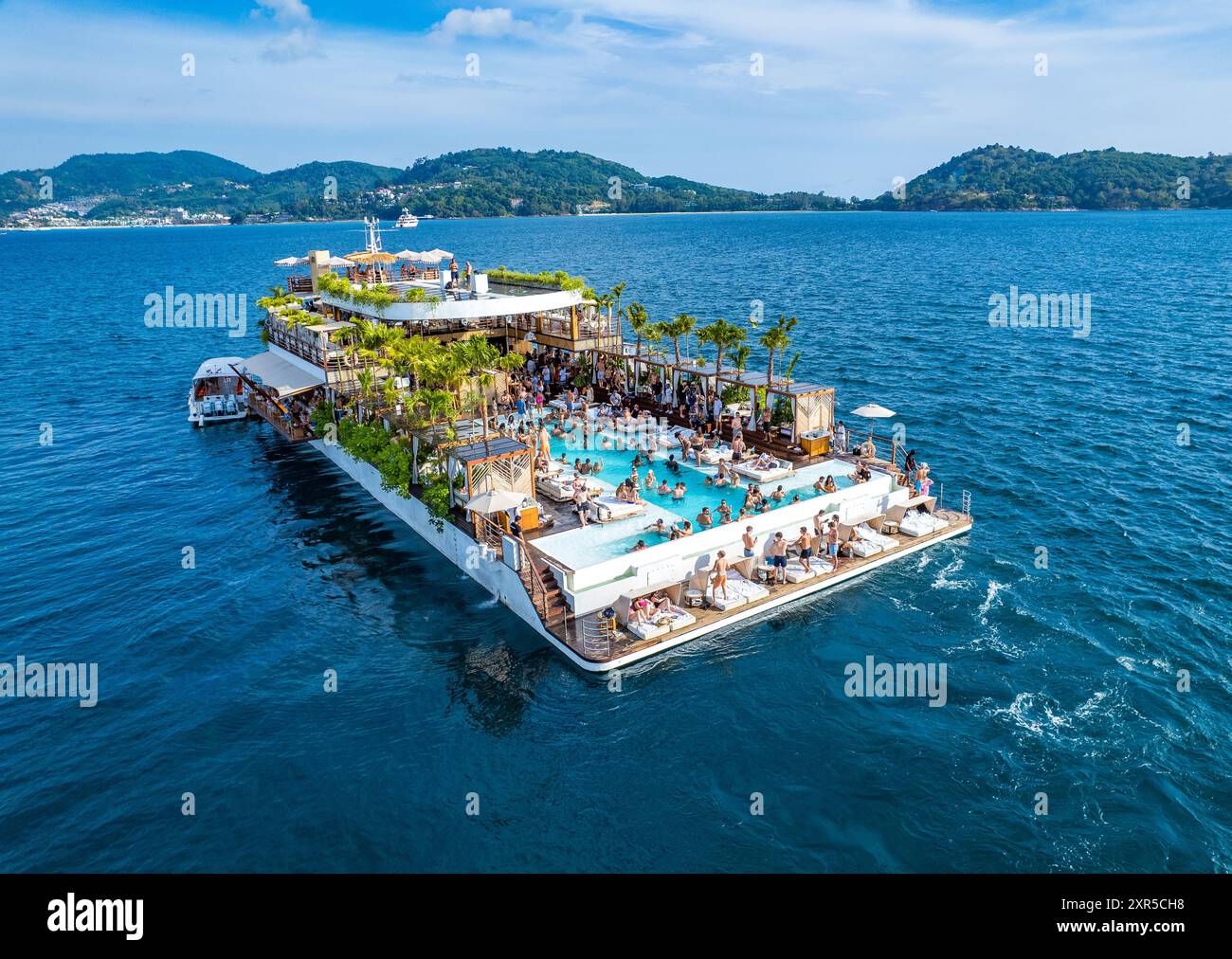 Aerial view of floating beach club in Phuket, Thailand Stock Photo - Alamy