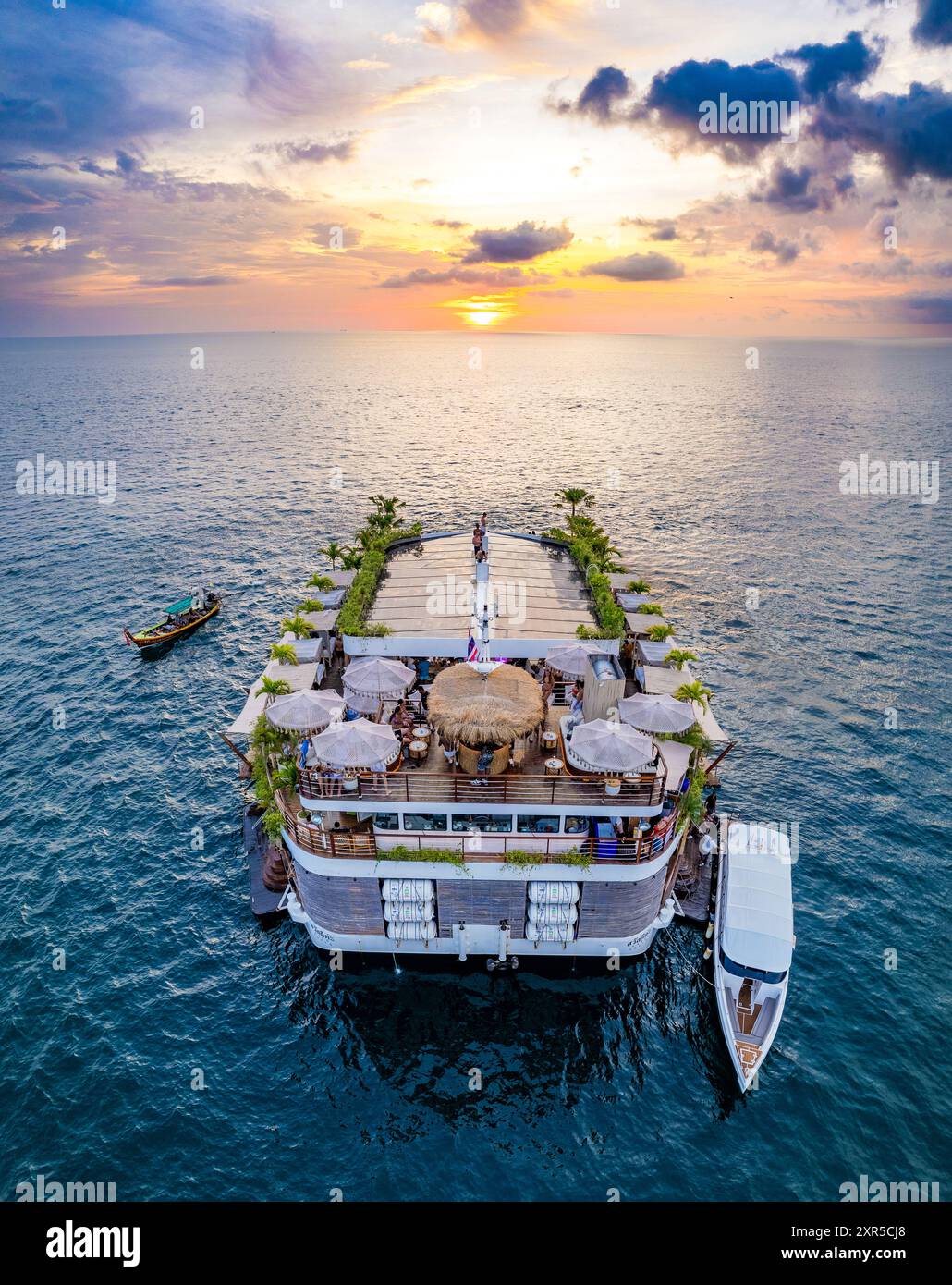 Aerial view of floating beach club in Phuket, Thailand Stock Photo - Alamy