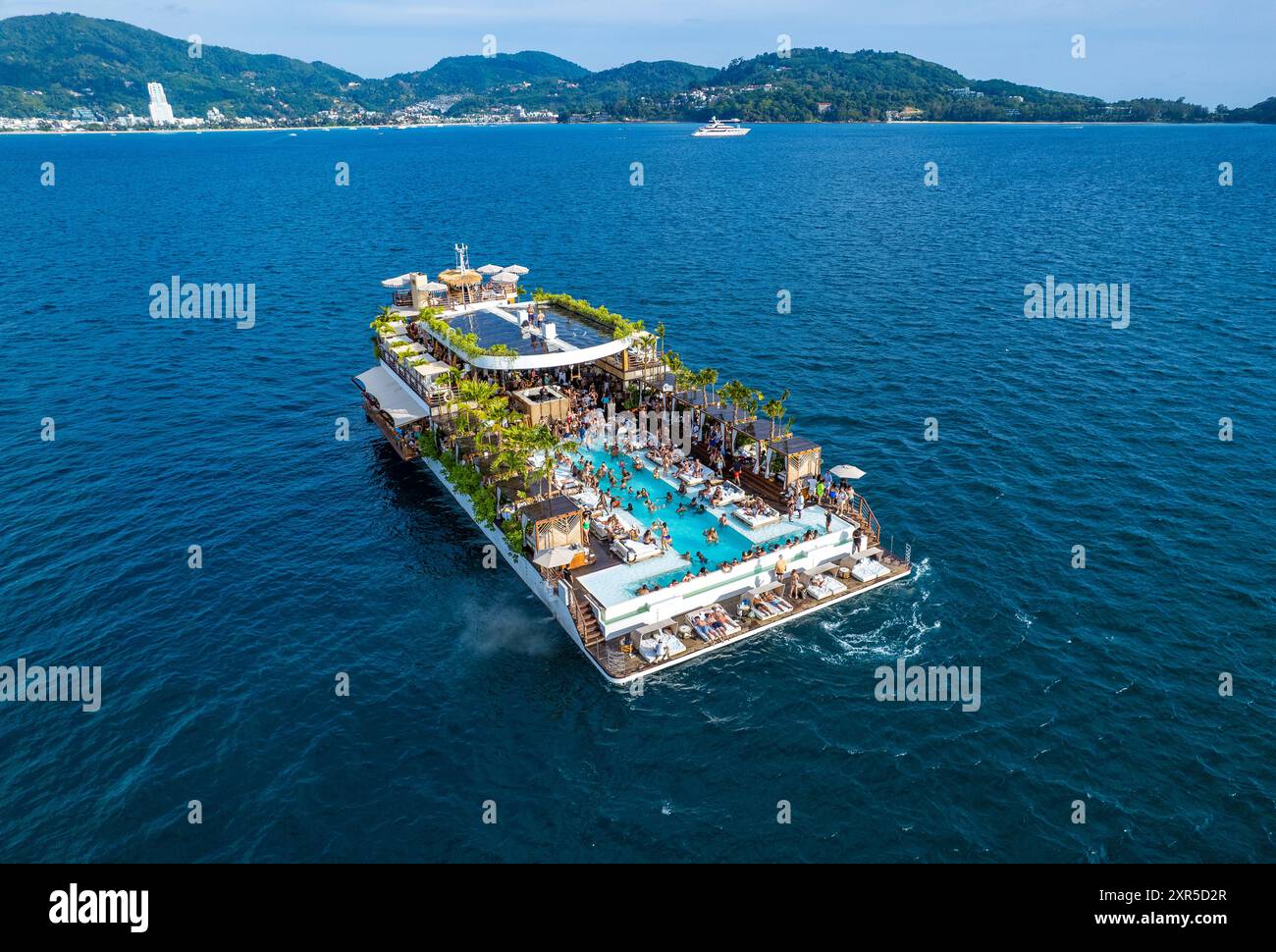 Aerial view of floating beach club in Phuket, Thailand Stock Photo - Alamy