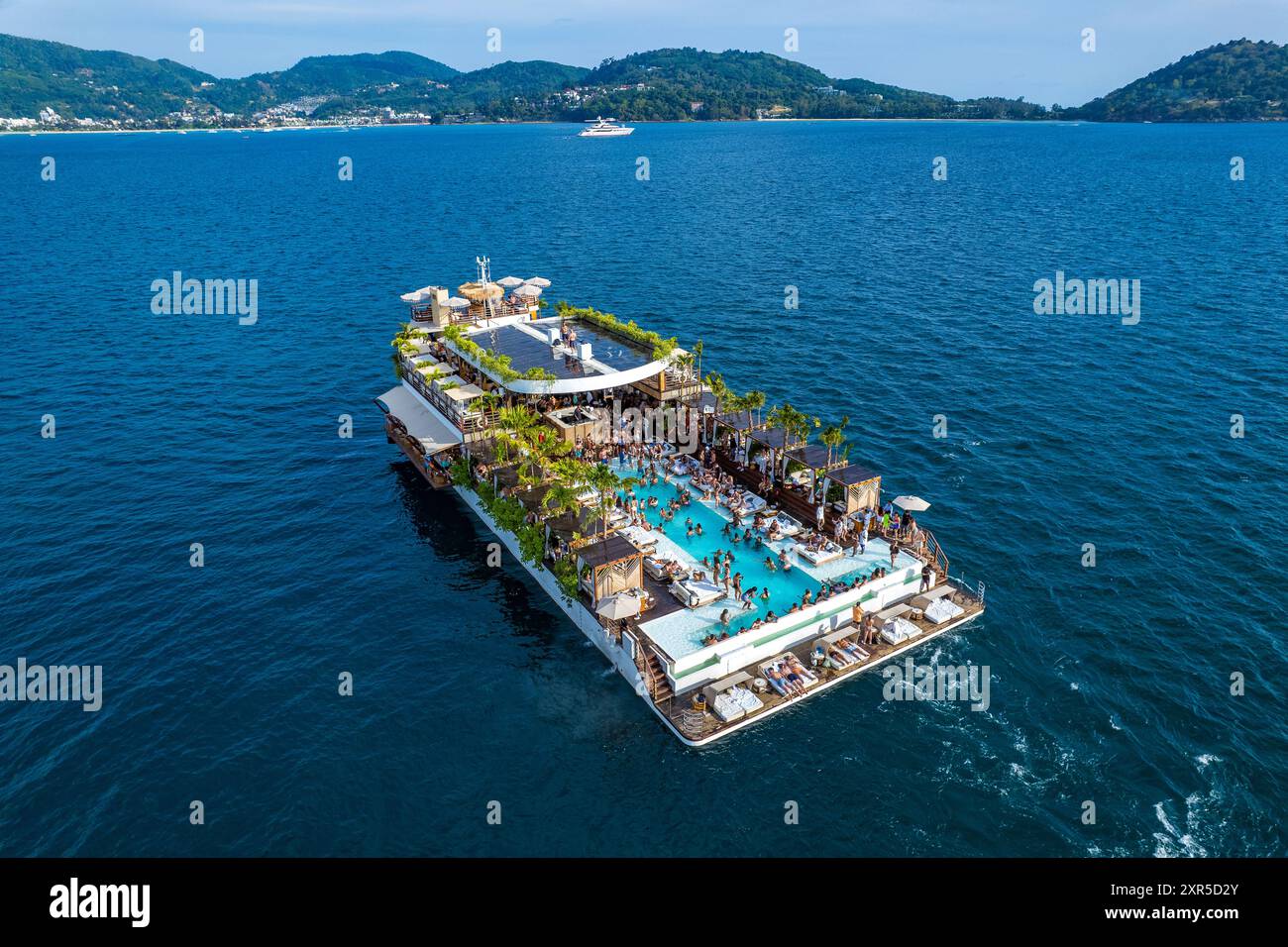 Aerial view of floating beach club in Phuket, Thailand Stock Photo - Alamy