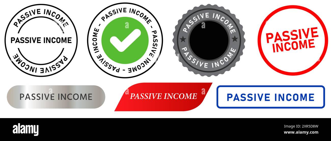 passive income remote freelance job passivity activity design icon ...