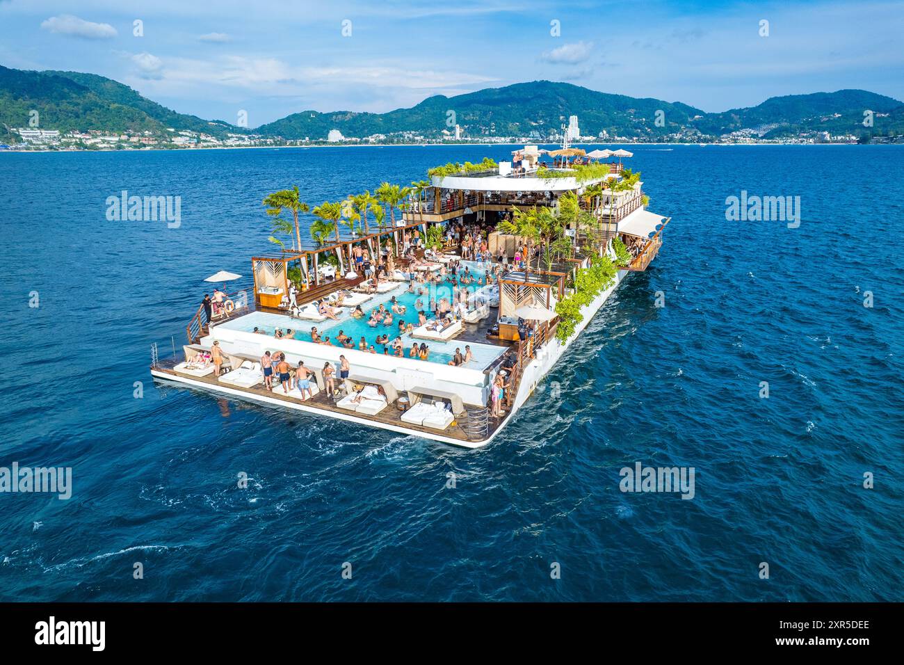Aerial view of floating beach club in Phuket, Thailand Stock Photo - Alamy
