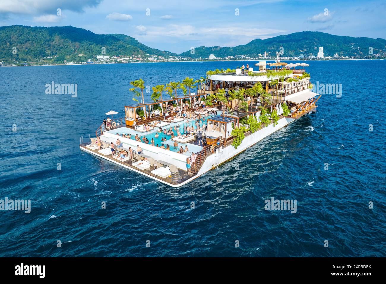 Aerial view of floating beach club in Phuket, Thailand Stock Photo - Alamy