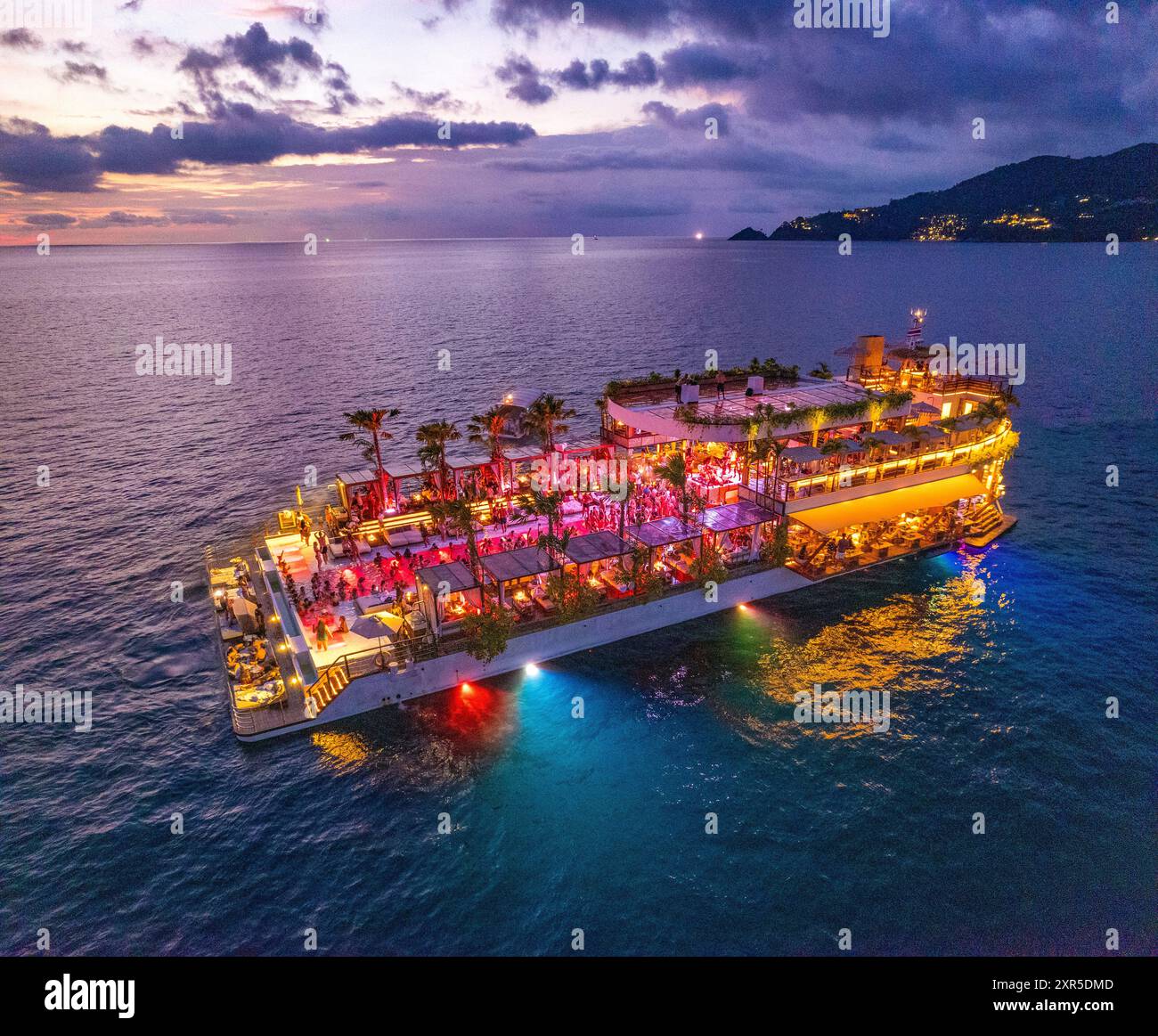 Aerial view of floating beach club in Phuket, Thailand Stock Photo - Alamy