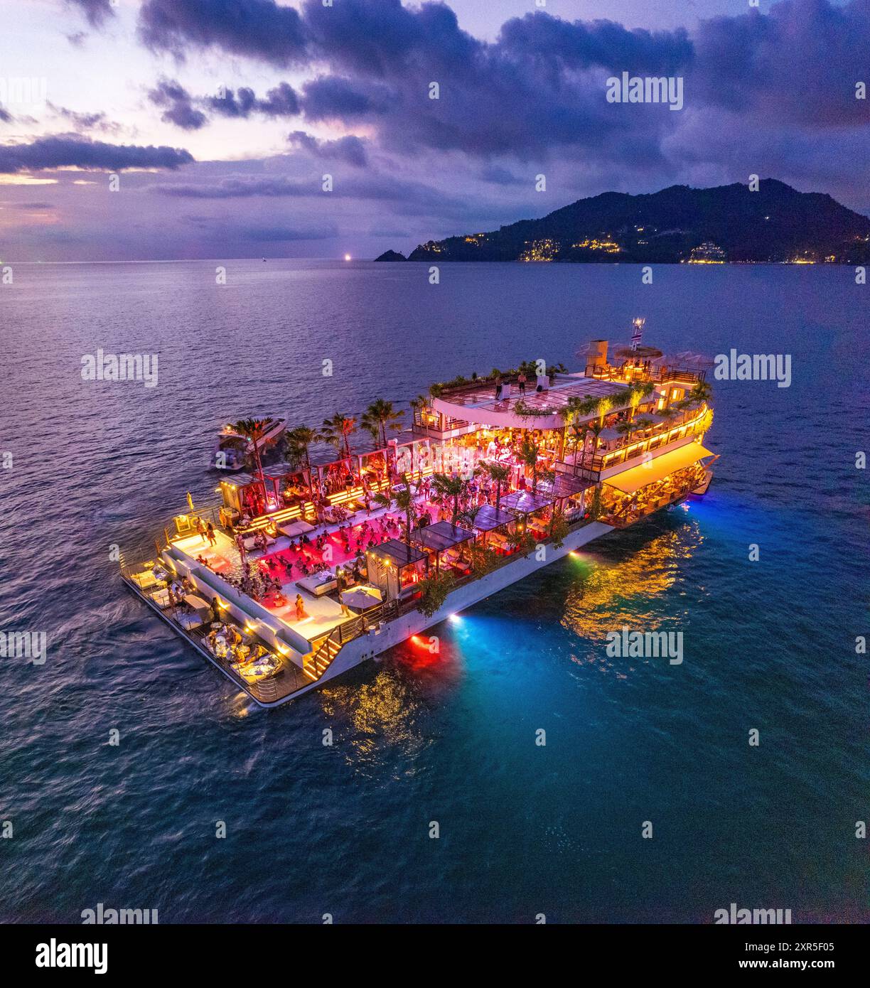 Aerial view of floating beach club in Phuket, Thailand Stock Photo - Alamy