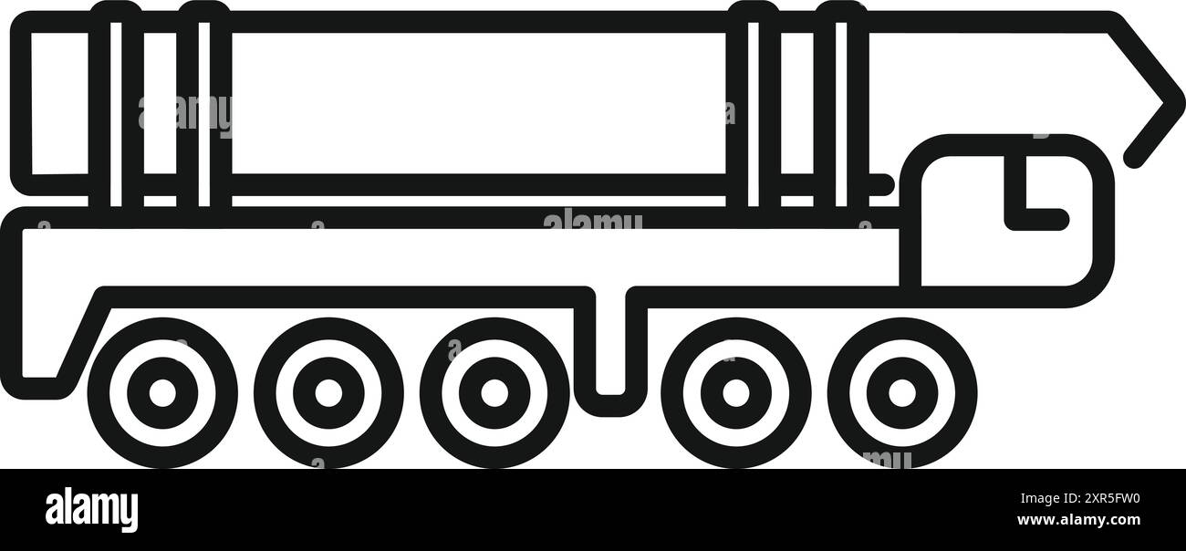 Military missile launcher truck transporting rocket weapon system Stock ...