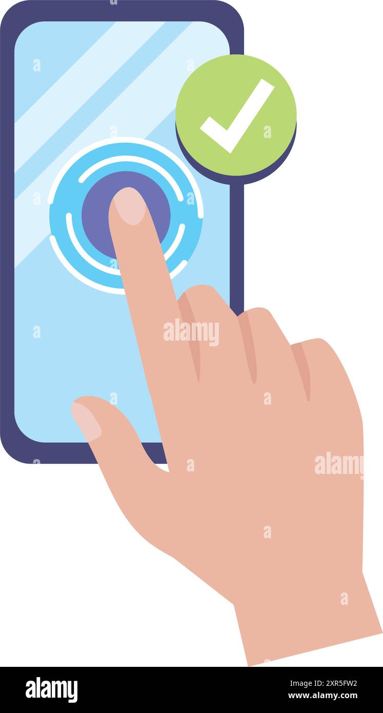 fingerprint security digital biometric sensor Stock Vector Image & Art ...
