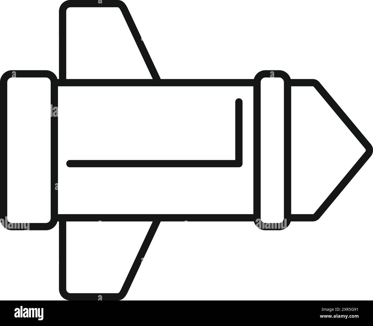 Cruise missile icon. Outline cruise missile icon for web design ...