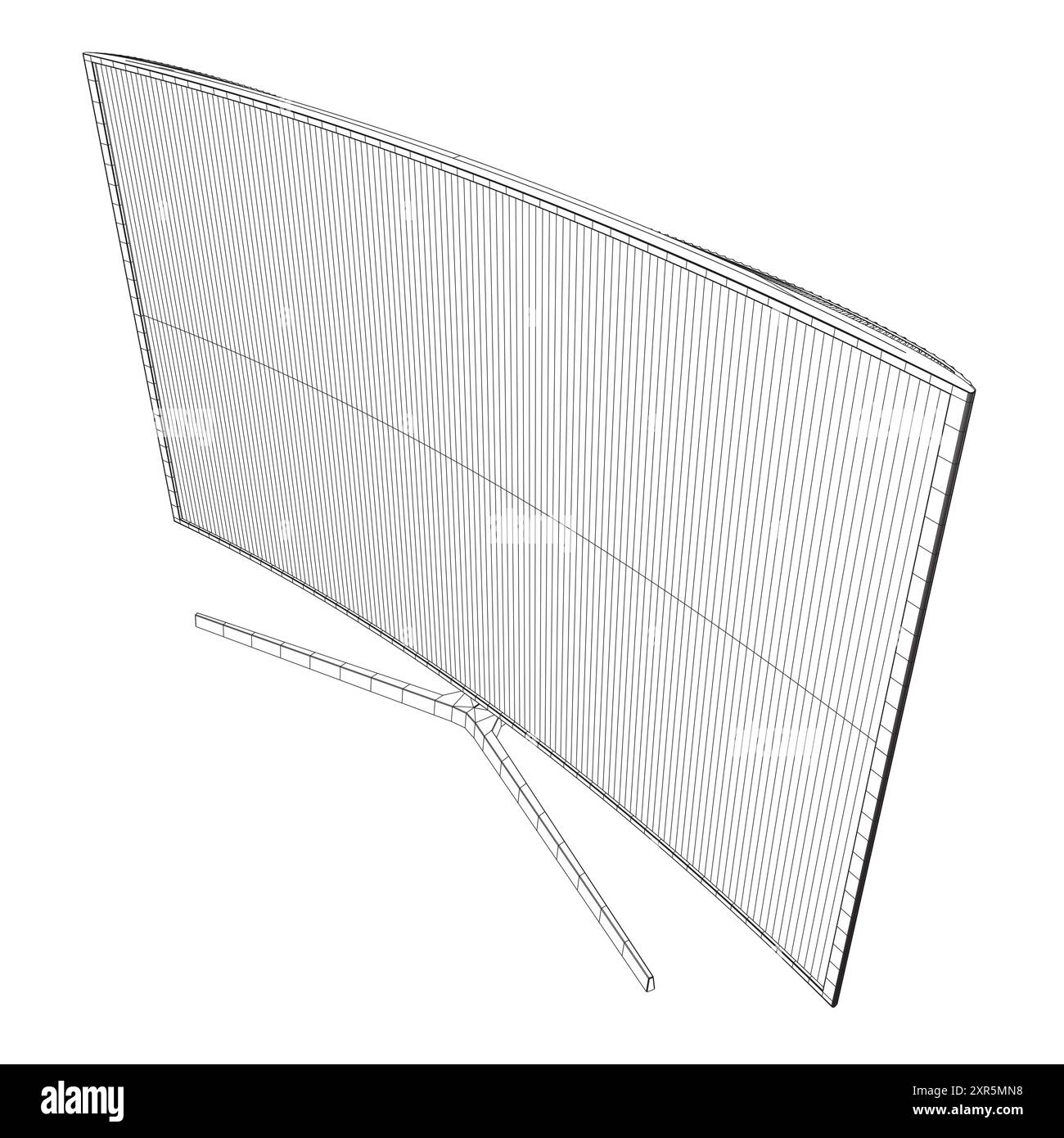 TV wireframe vector illustration. Icon for design. 3D Stock Vector ...