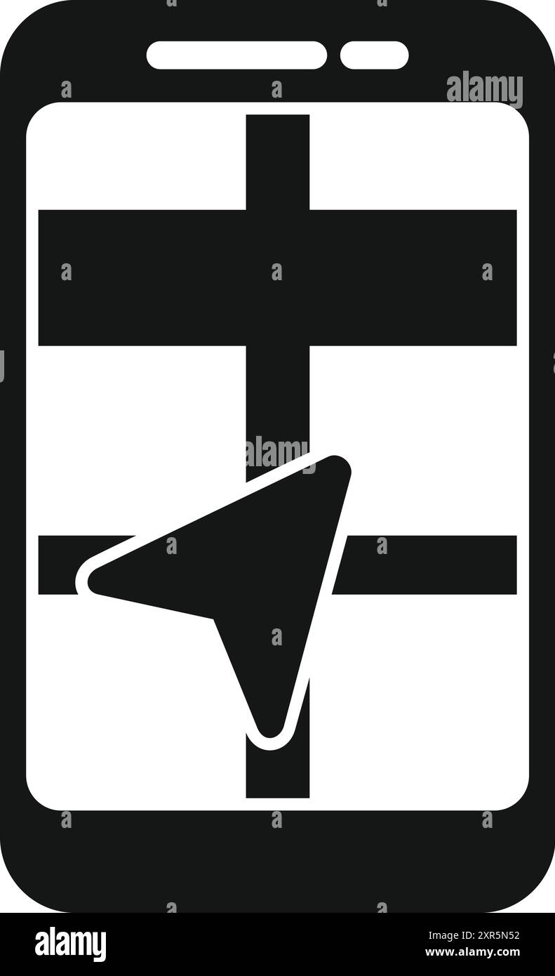 Digital cursor map Black and White Stock Photos & Images - Alamy