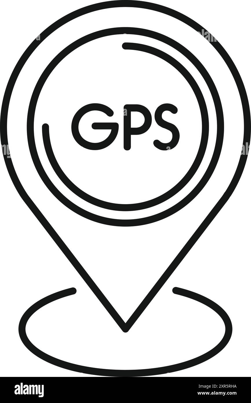 Line icon of a gps location pin showing the navigation point Stock ...