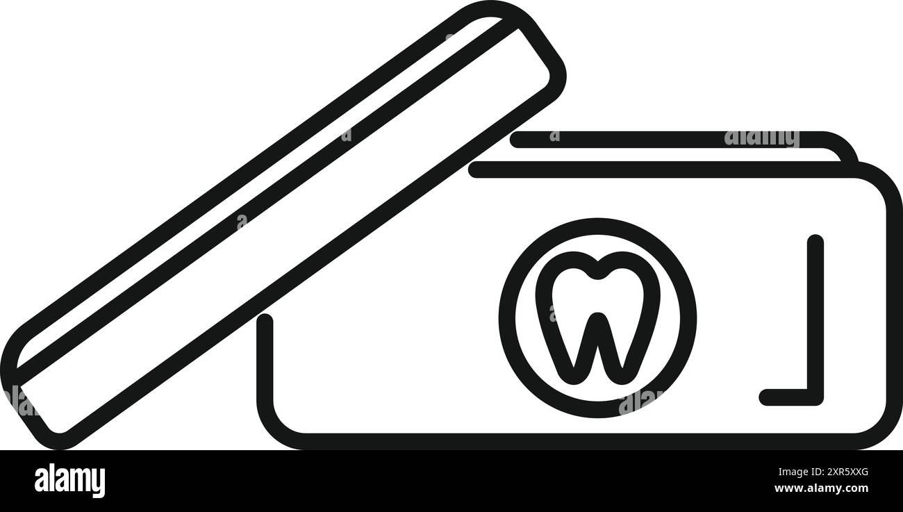 Opened dental floss box is lying on a surface, representing oral ...