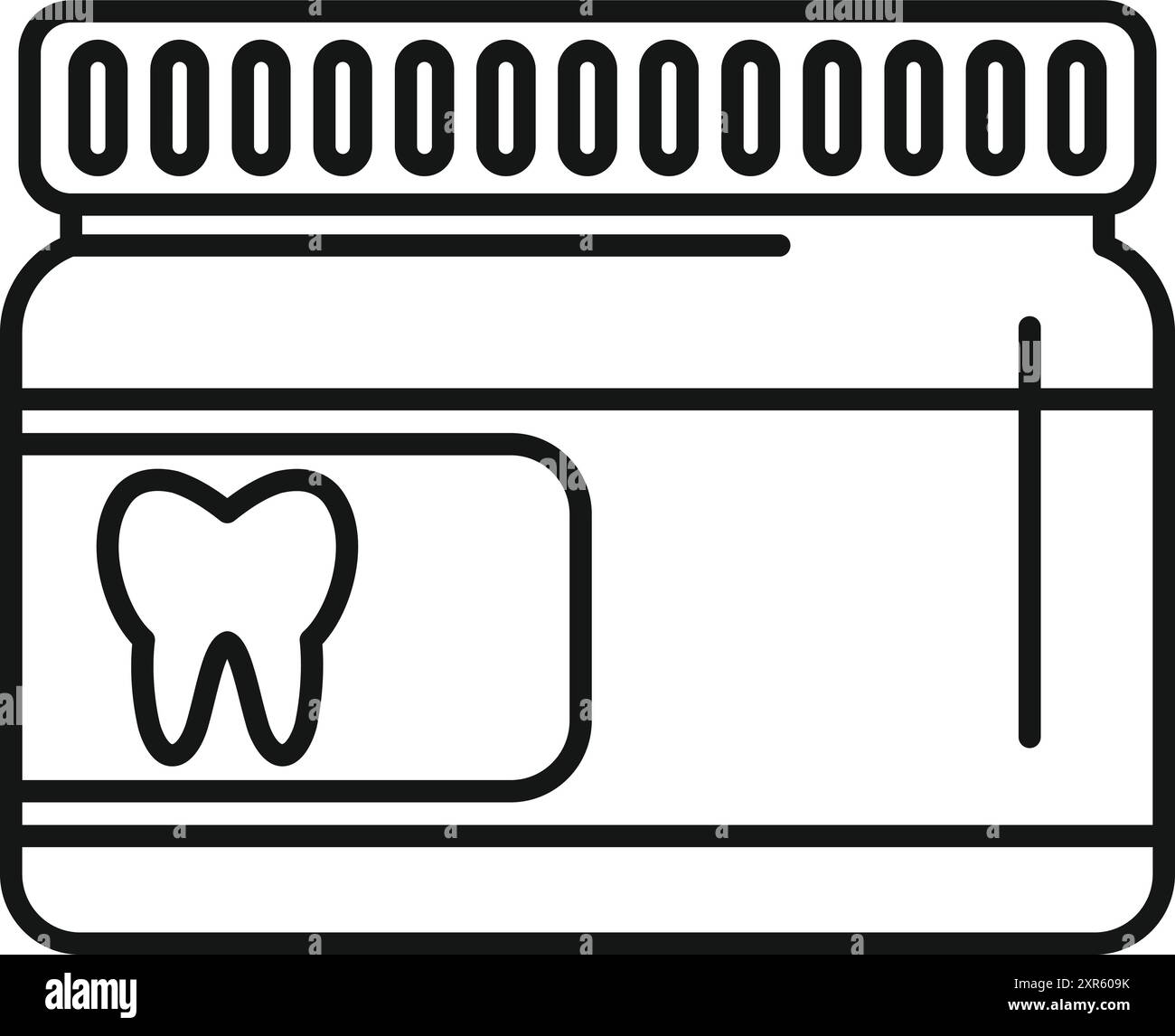 Line drawing of a plastic jar containing calcium vitamins for strong ...