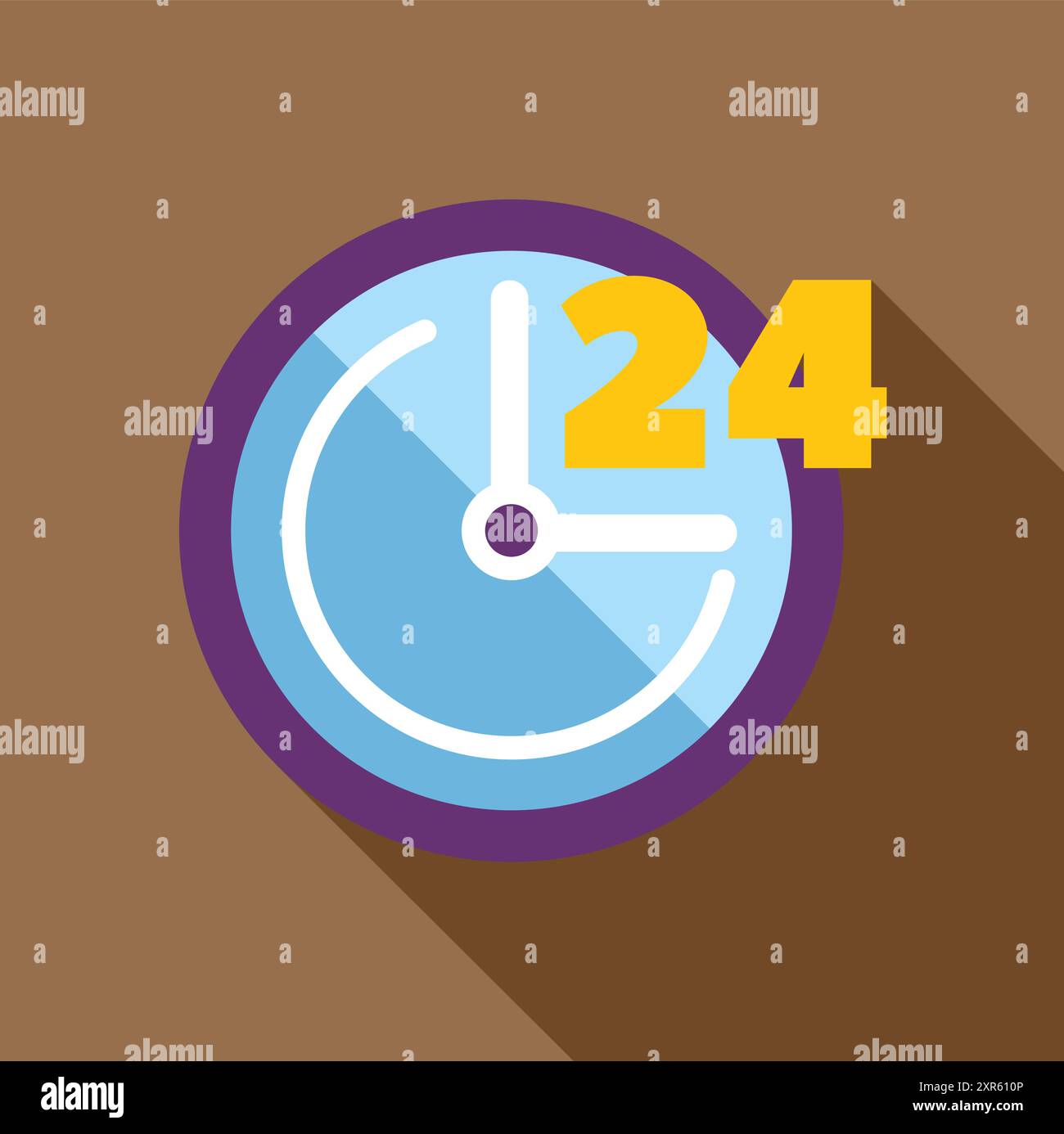 Yellow clock 24 hours icon hi-res stock photography and images - Alamy
