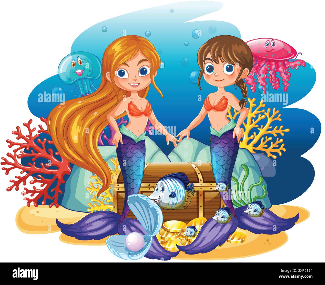 Exploring the depths Stock Vector Images - Alamy