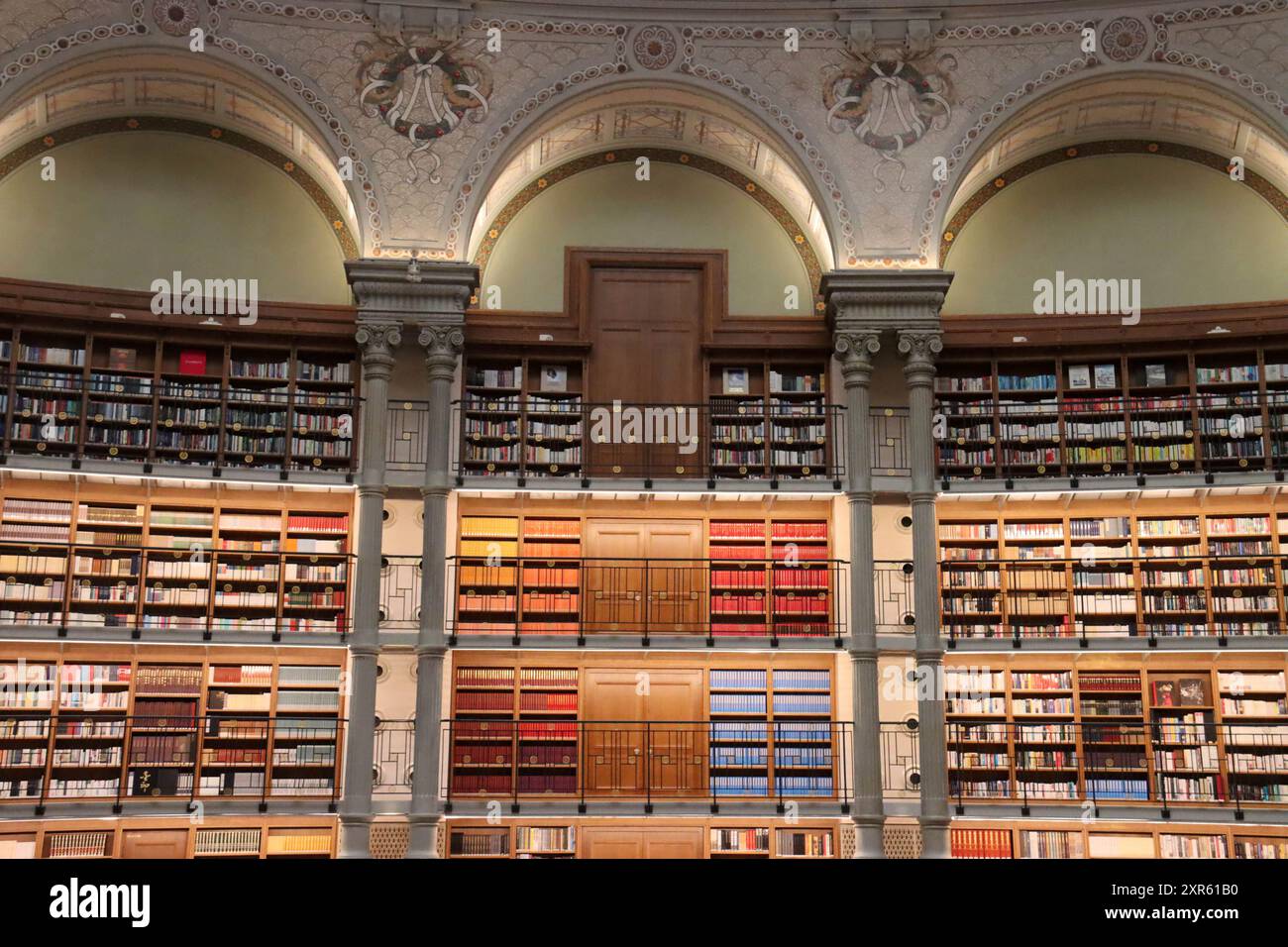 An interial view of Sanyapo Library, a French-style learning facility ...